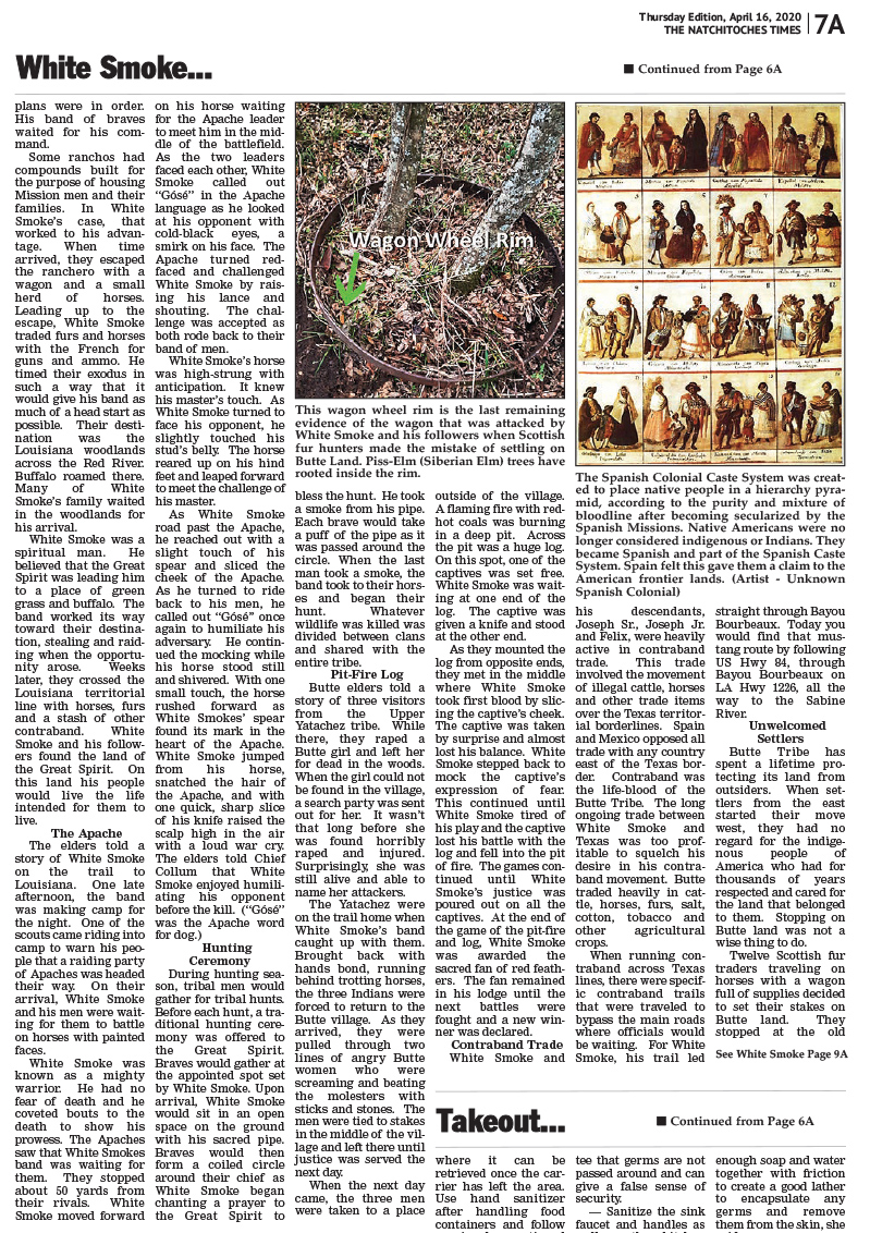 April 16, 2020 – 1st chief of Butte Tribe of Bayou Bourbeaux: Chief ...